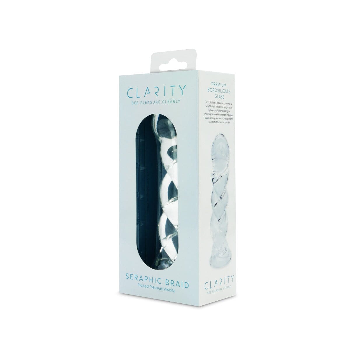 Clarity Seraphic Braid Glass Dildo | Twisted Elegant Glass Toy